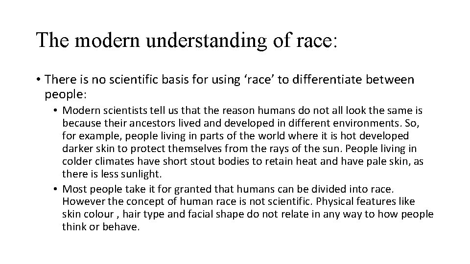 TERM 2 PSEUDOSCIENTIFIC IDEAS OF RACE Prejudice a