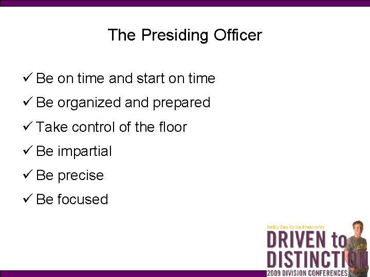 Roberts Rules Power Point Conducting an Effective Chapter