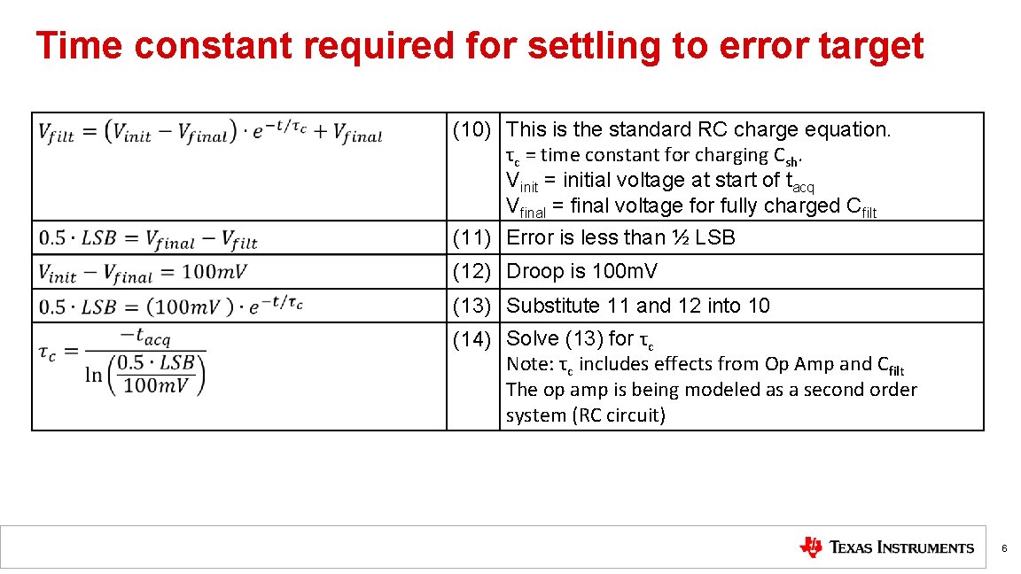 The Math Behind the RC Component Selection TIPL