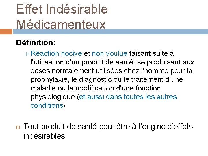 Pharmacovigilance Les nouveaux dfis pour lOMS Ghita Benabdallah