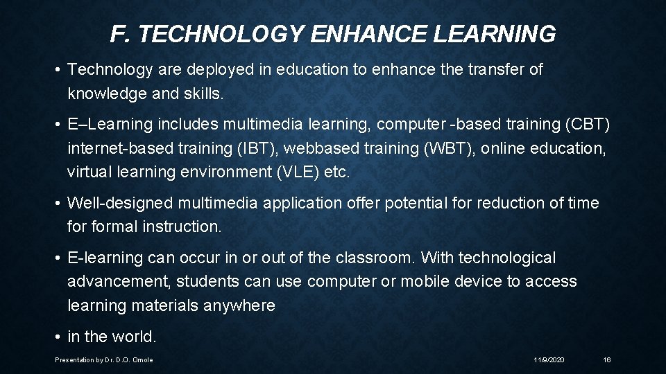 PROBLEM BASED LEARNING THE TEACHERSTUDENT INTERFACE Presented at