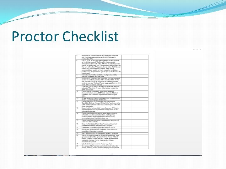 Practical Proctor Class Division of Fire Prevention Control