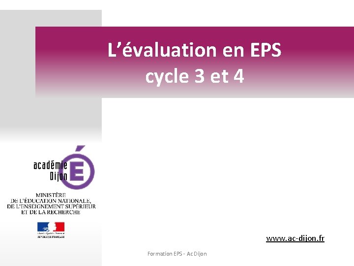 Lvaluation en EPS cycle 3 et 4 www