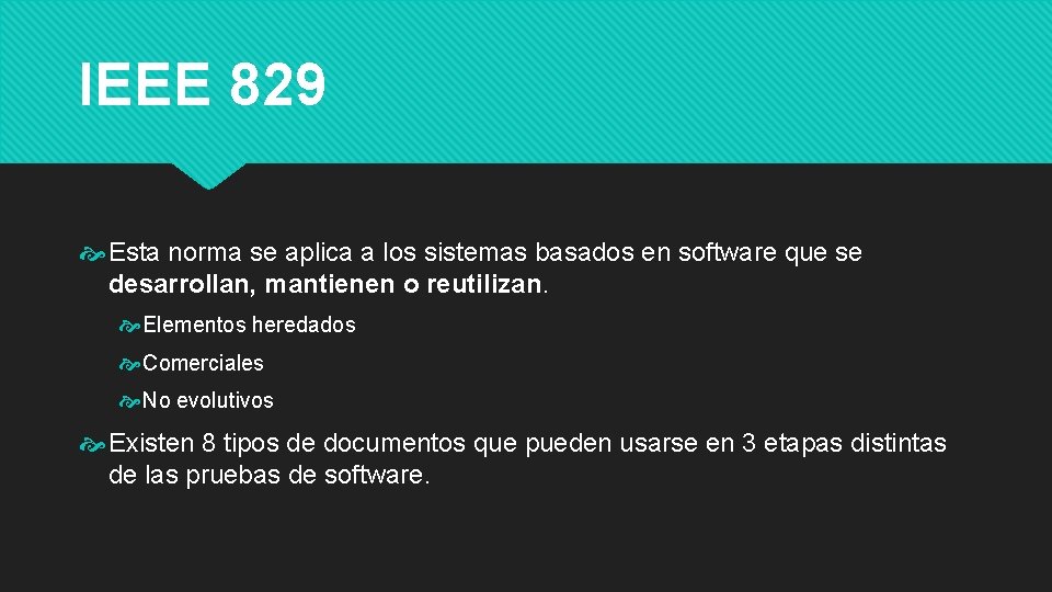 IEEE 829 Estndar para documentacin de pruebas de
