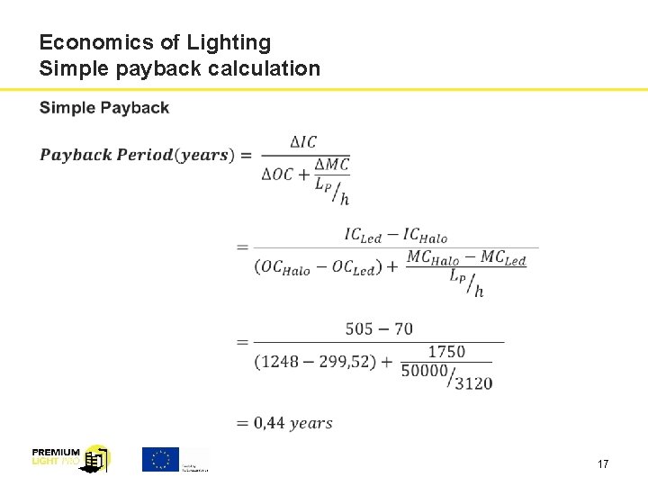 Economics of Energy Efficient Lighting Prepared by ISR