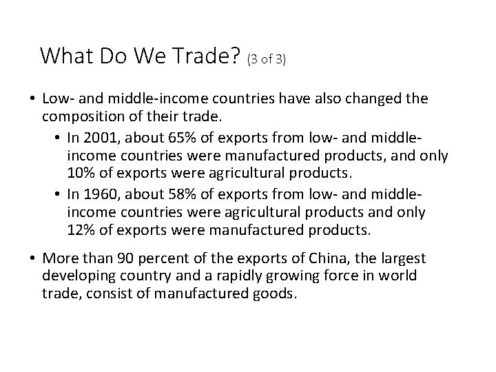 Chapter 2 World Trade An Overview ECO 41