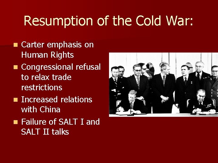 CarterRegan US History Notes Chapter 25 Carter Administration