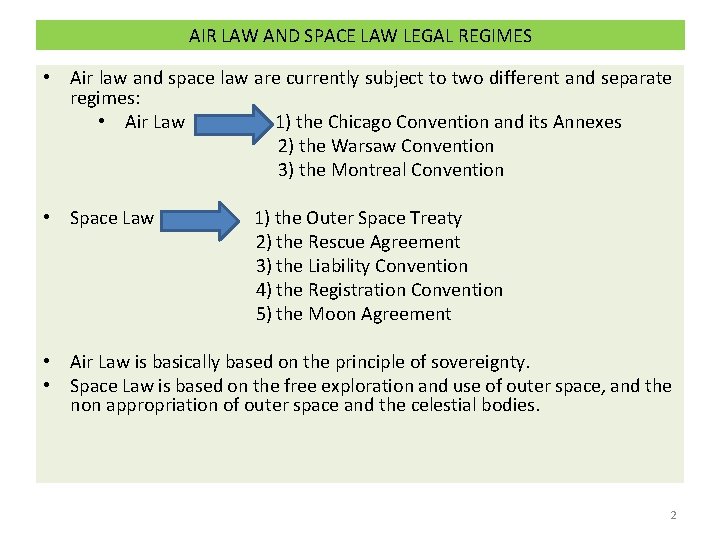 Space Transportation and International Air Transportation The Transition