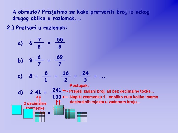 Razlomci ponavljanje prezentacija za ponavljanje gradiva 5 i