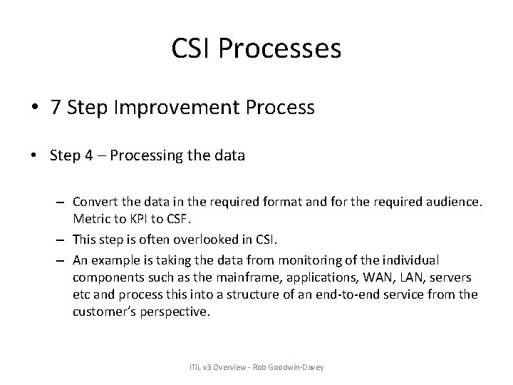 ITIL v 3 Overview Rob GoodwinDavey The ITIL