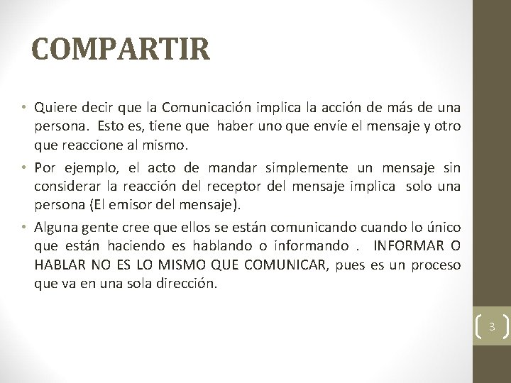 LA COMUNICACIN 1 COMUNICACIN Podrn existir algunas definiciones