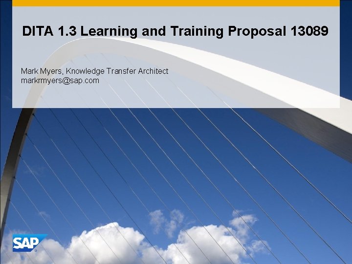 DITA 1 3 Learning and Training Proposal 13089