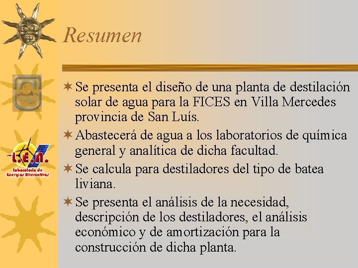 DISEO DE UNA PLANTA DE DESTILACIN SOLAR DE
