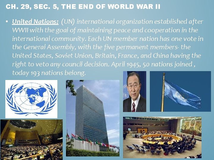 CH 29 WORLD WAR II AND ITS AFTERMATH