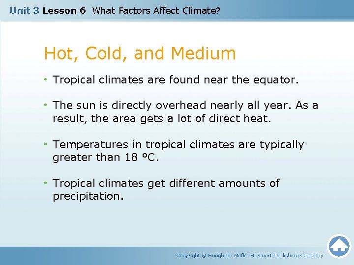 Unit 3 Lesson 6 What Factors Affect Climate