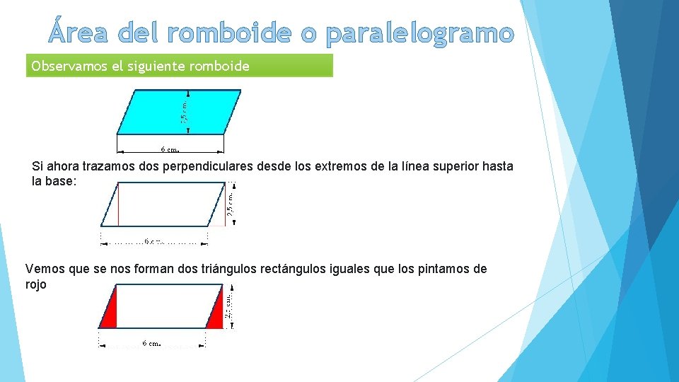 Solucionamos problemas de regiones con formas de rombo