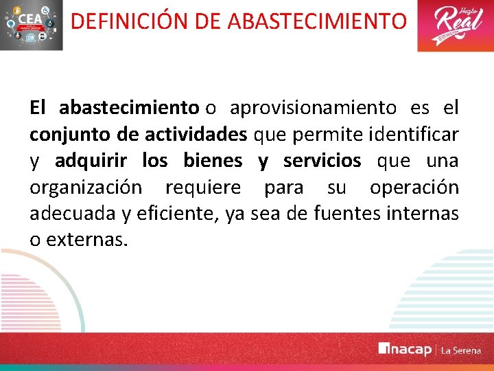 PROCESOS LOGSTICOS TEMA PROCESO DE ABASTECIMIENTO MSC WILLMER