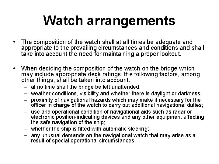 Recommended Code Of Nautical Procedures and Practices To