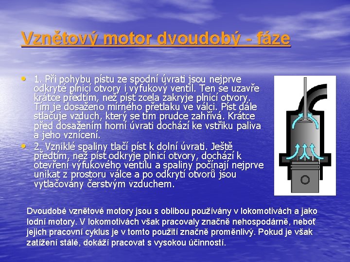 Spalovac motory vzntov Autor Mgr Marcela Vonderkov Fyzika