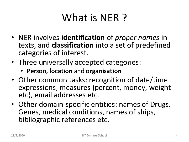 Named Entity Recognition Sobha Lalitha Devi AUKBC Research