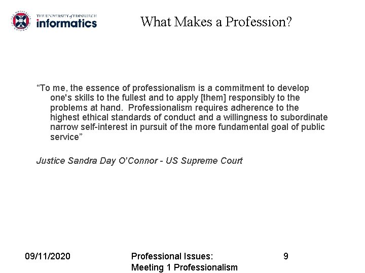 Professional Issues Professions and Professionals PROFESSIONS AND ...