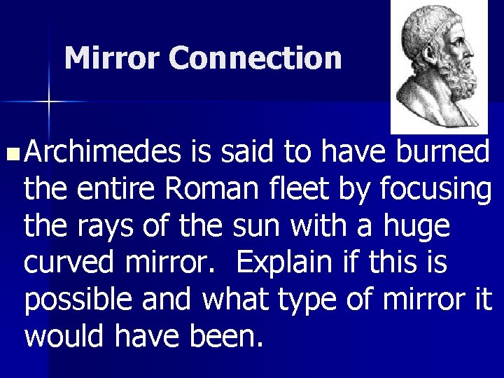 Chapter 19 Optics 19 1 Mirrors The Law