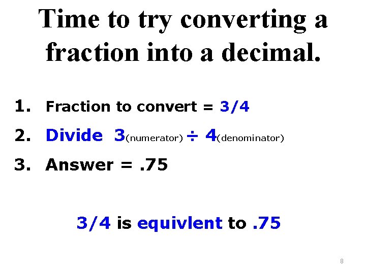 25 25 Fractions Decimals Percents 1 Session Outcomes