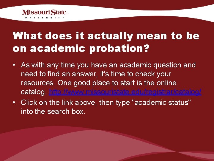 Understanding Academic Probation Academic Rules and Regulations Presented