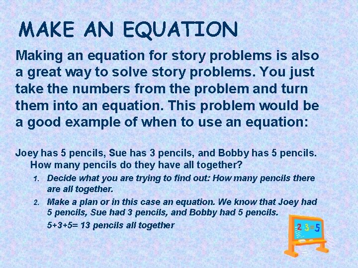 Problem Solving Strategies Story Problems Addition and Subtraction