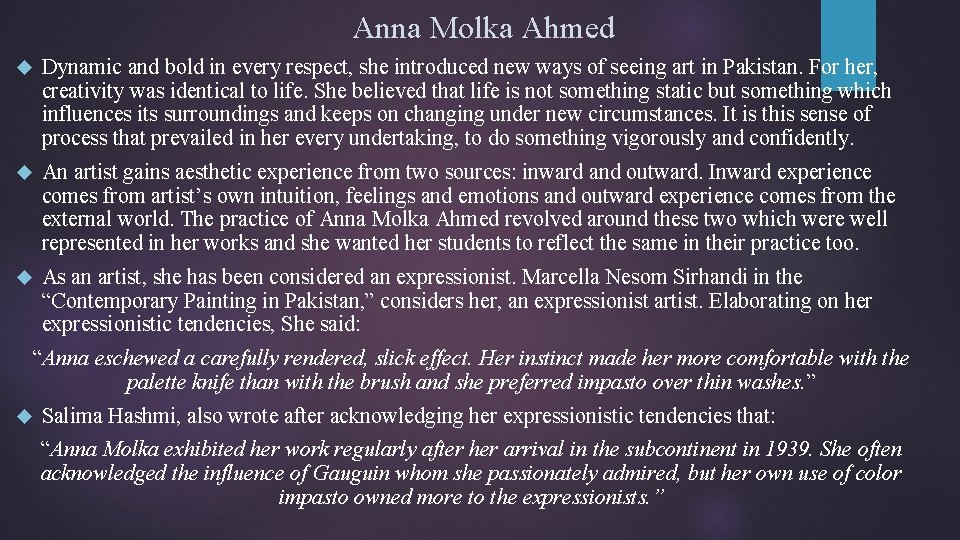 ANNA MOLKA AHMED 1917 1994 Art in Pakistan
