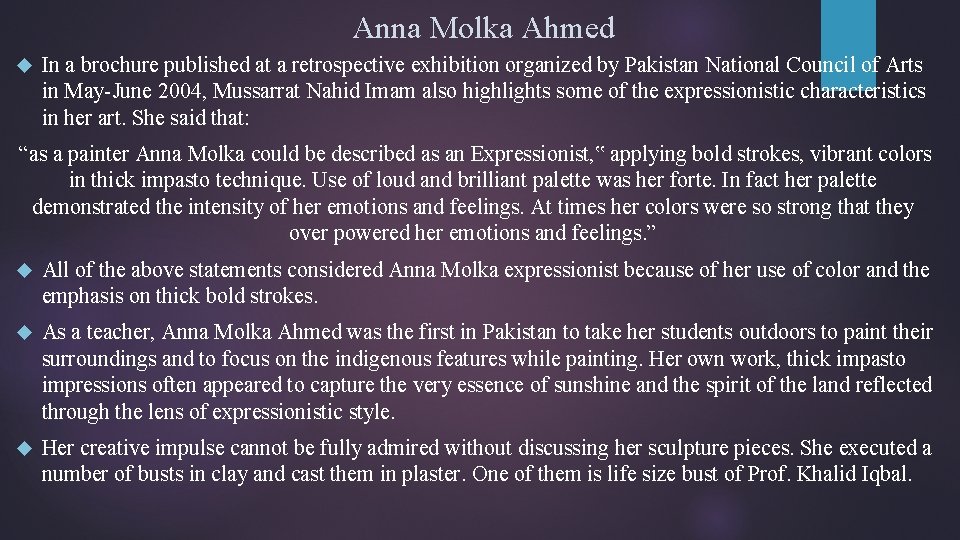 ANNA MOLKA AHMED 1917 1994 Art in Pakistan