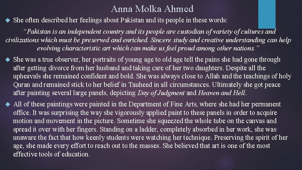 ANNA MOLKA AHMED 1917 1994 Art in Pakistan