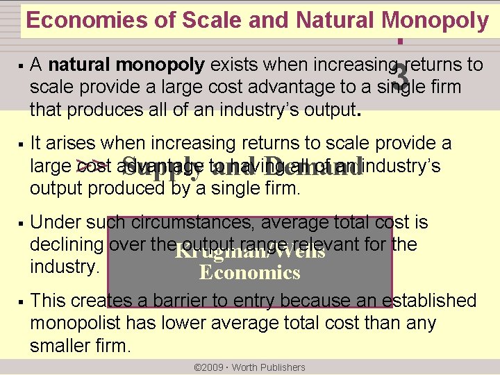 chapter 14 Monopoly KrugmanWells Economics 2009 Worth Publishers