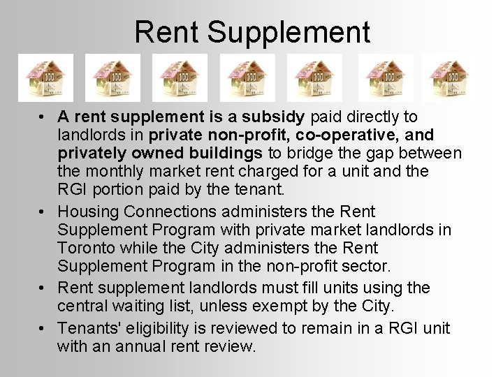 Subsidized Housing Toronto What is RGI Subsidized housing
