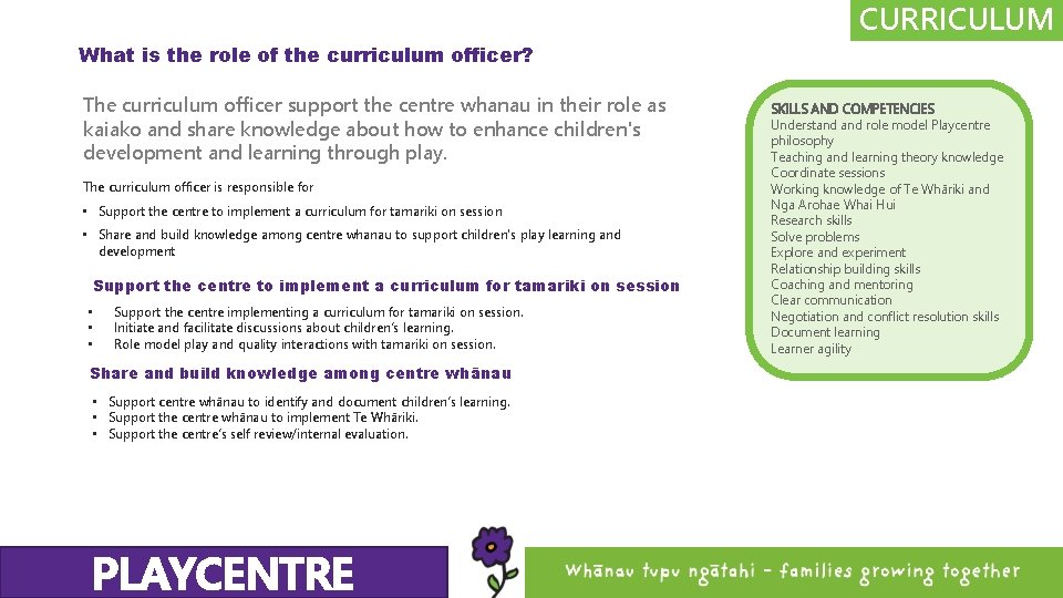 CURRICULUM What is the role of the curriculum