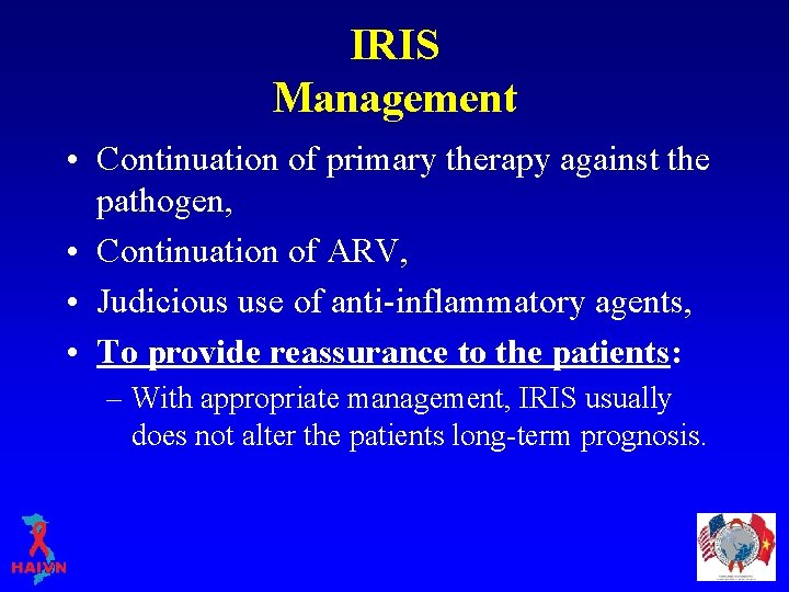 Immune Reconstitution Inflammatory Syndrome IRIS HAIVN Harvard Medical
