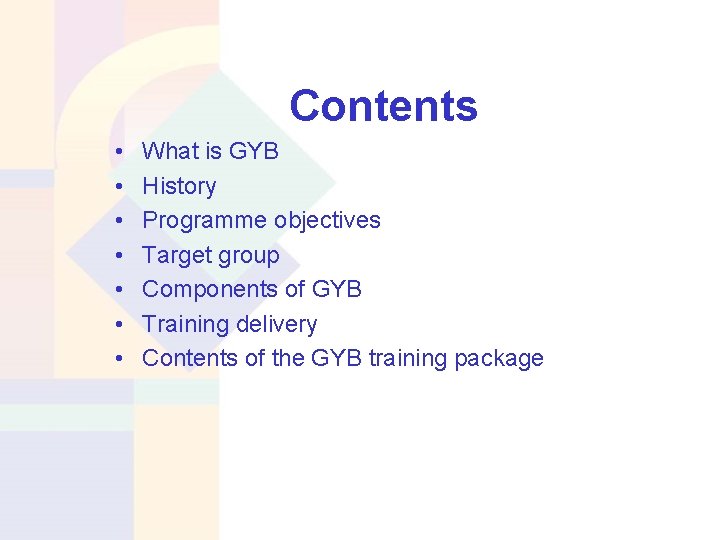 Generate Your Business Idea GYB training package Session
