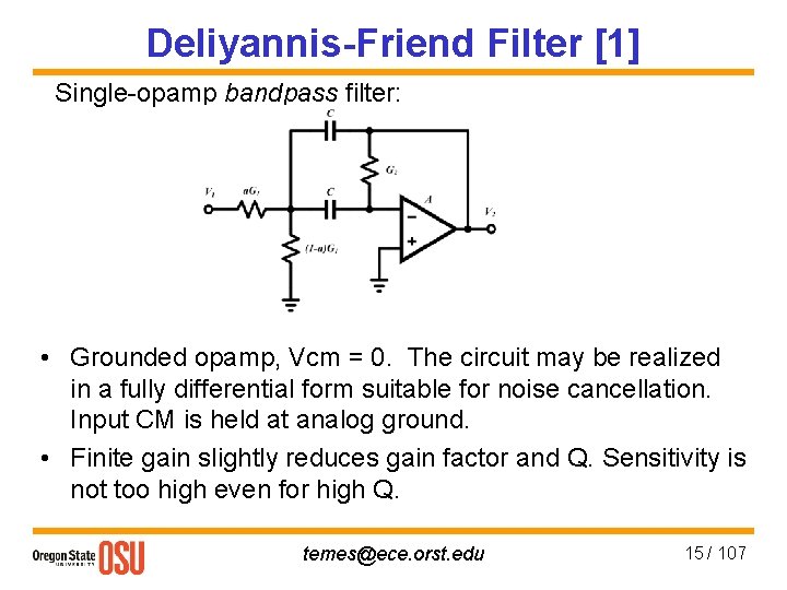 CMOS Active Filters Gbor C Temes School of