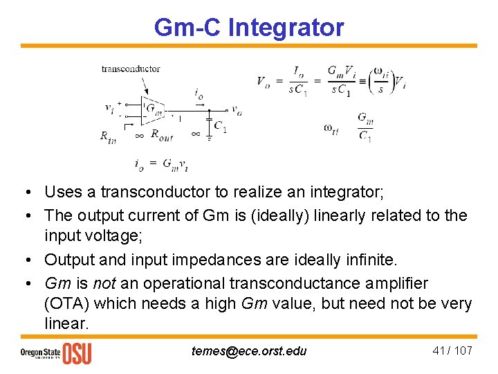 CMOS Active Filters Gbor C Temes School of