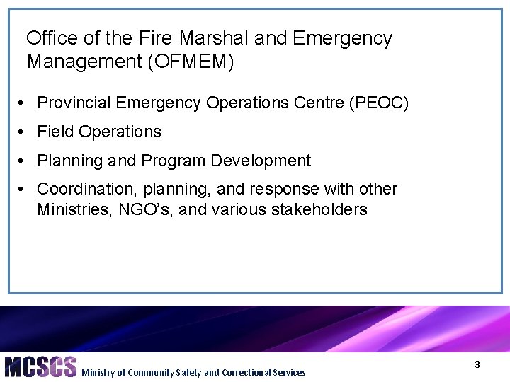 Emergency Management in Ontario Thunder Bay District Municipal