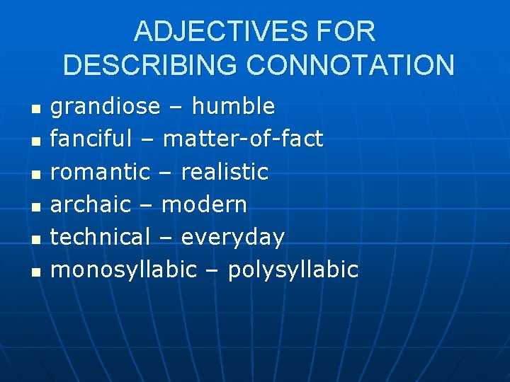 POETRY Diction and Tone COMPONENT PARTS OF A
