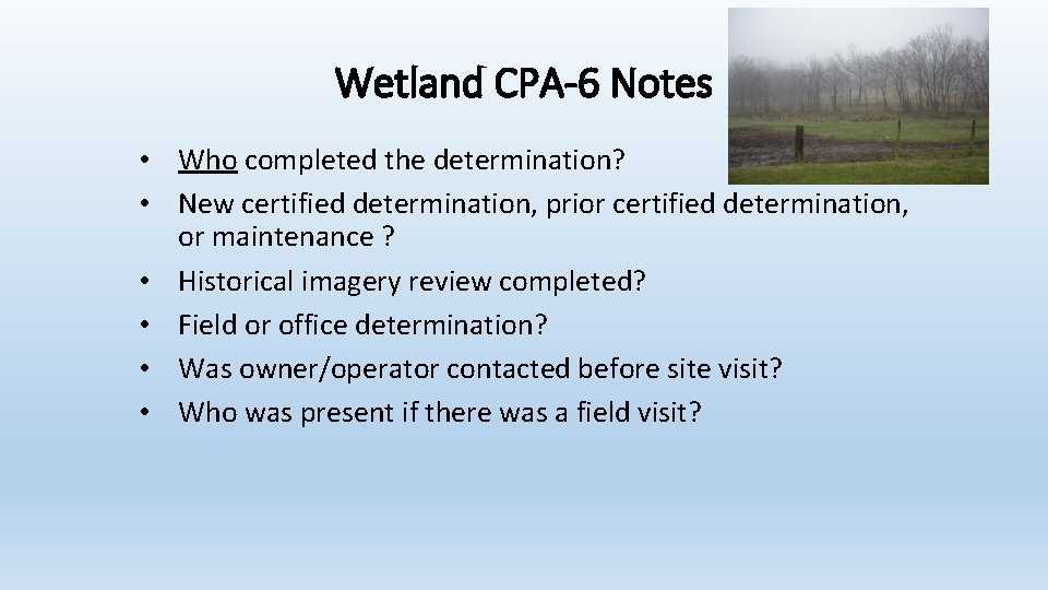 Taking Good Conservation Assistance Notes Conservation Planning Part