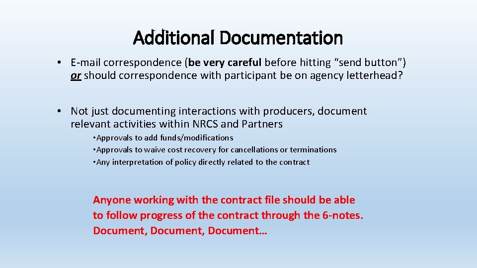 Taking Good Conservation Assistance Notes Conservation Planning Part