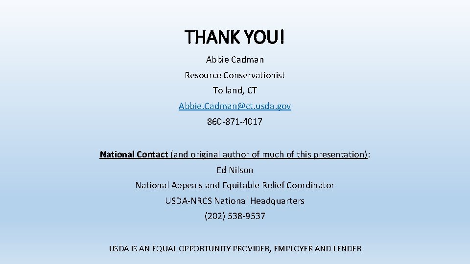 Taking Good Conservation Assistance Notes Conservation Planning Part