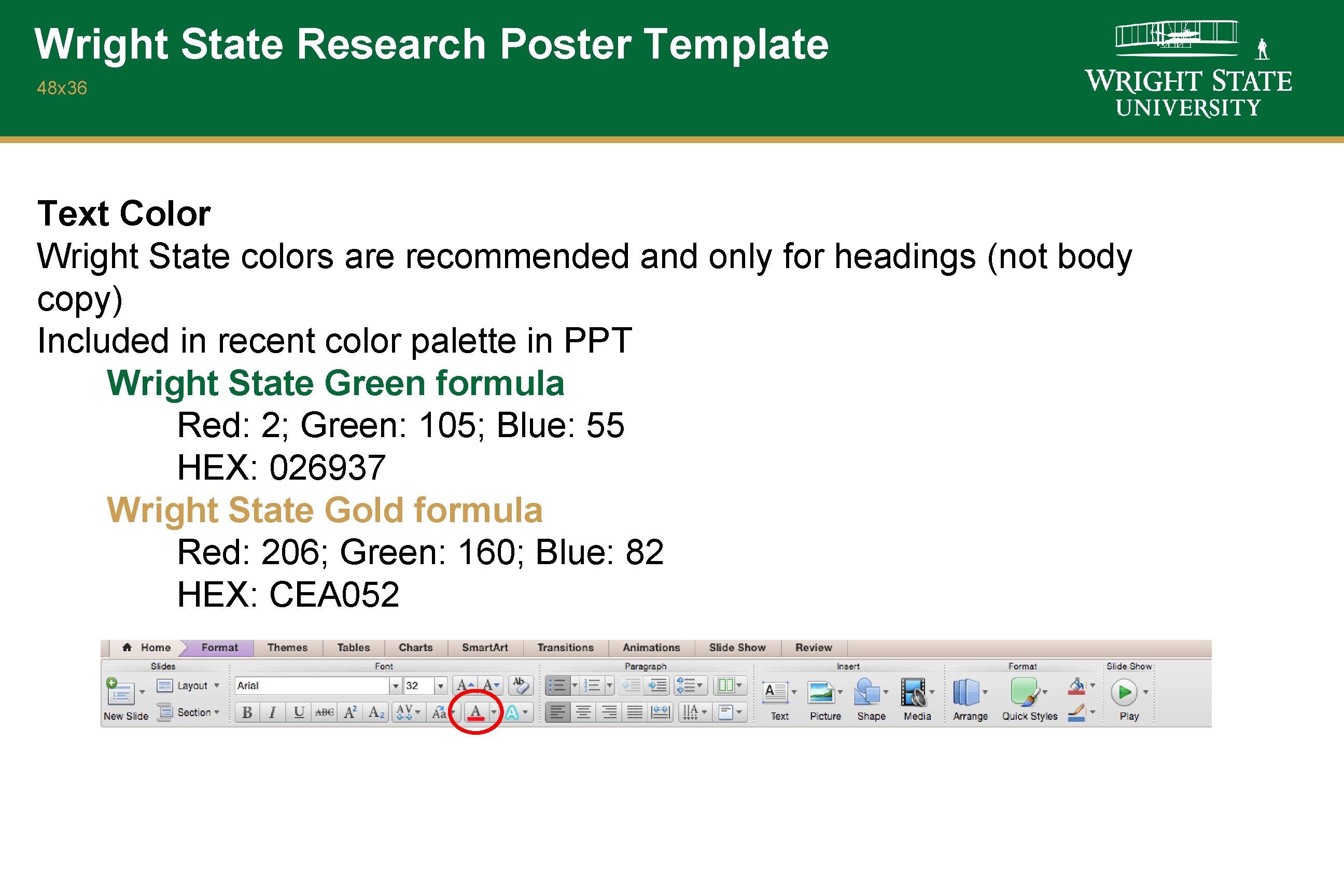 Wright State Research Poster Template 48 x 36
