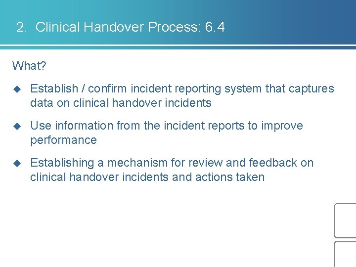 Standard 6 Clinical Handover Suellen Allen Accrediting Agencies