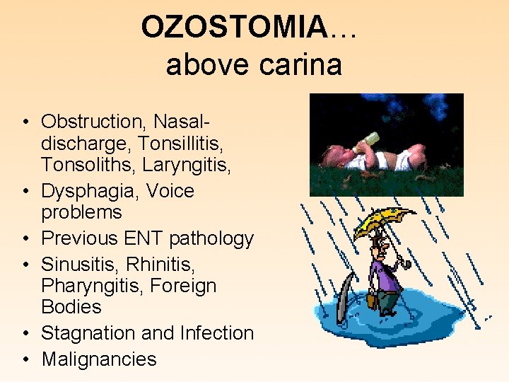 Oral Malodor 4 Classes 3 Subtypes Above Carina