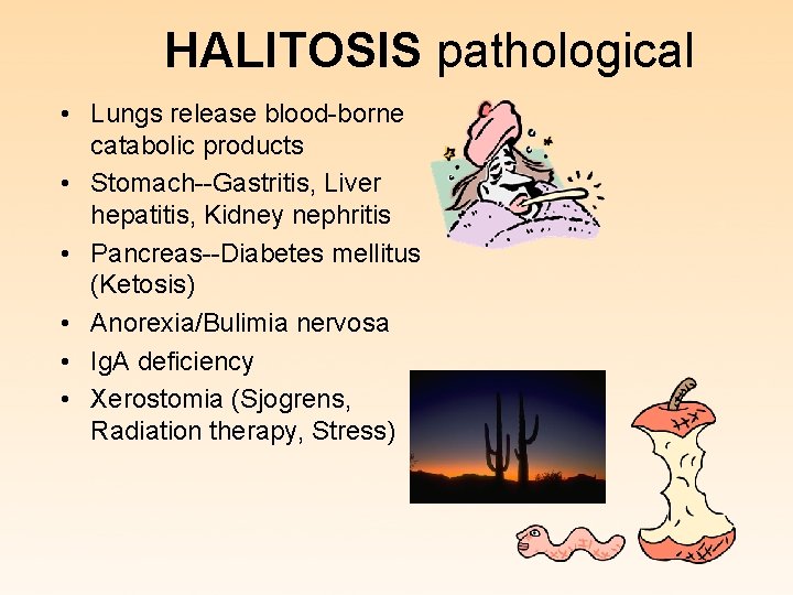 Oral Malodor 4 Classes 3 Subtypes Above Carina