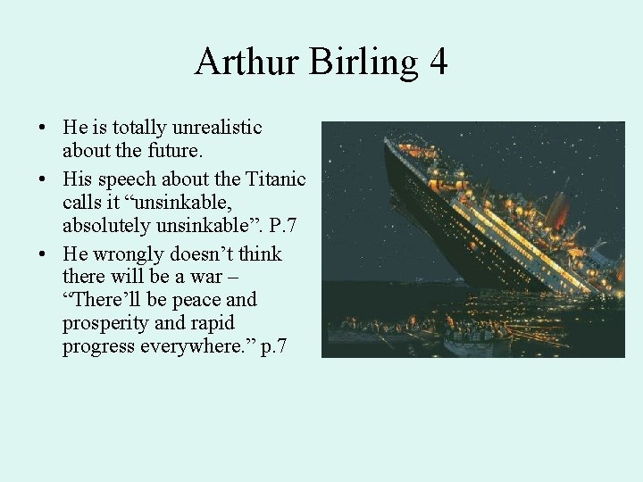 Character and Theme in An Inspector Calls Characters