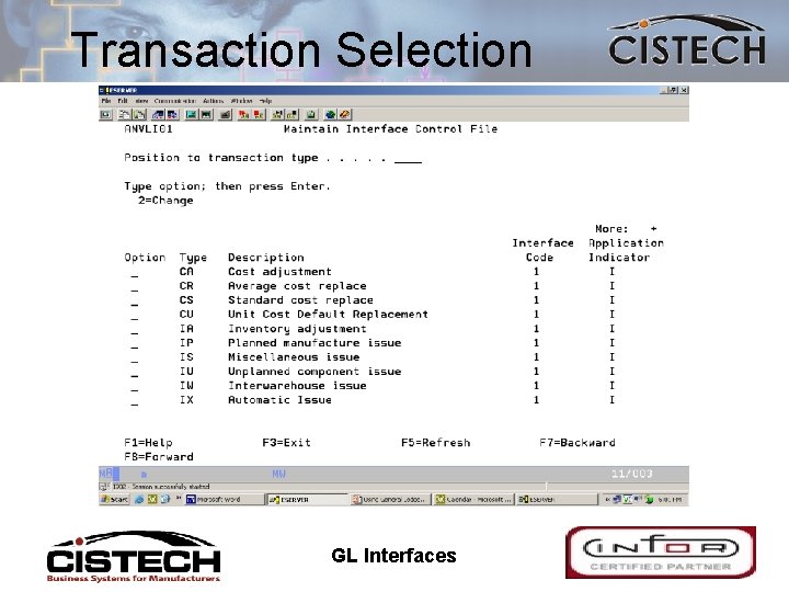 Using General Ledger Interfaces The File Maintenance and
